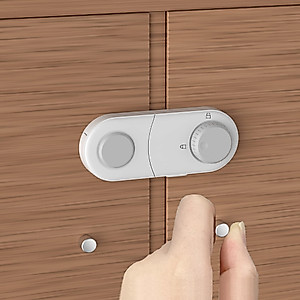 Closet Drawer Locks for Baby (2 Pack) and Child Safety Cabinet Locks with Upgraded Double Security Design for Cabinet Oven Closet Fridge Cupboards