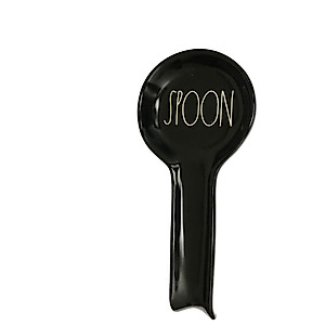 Rae Dunn By Magenta SPOON spoon rest (Black with white lettering) Artisan Collection