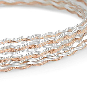 GEEKRIA Apollo 16 Cores Copper Silver Braid Upgrade Audio Cable Compatible with Sennheiser HD700. 3. 5mm (1/8") to 6 35mm (1/4") Replacement Headphones Cord for Hi-Resolution (4.2 ft / 1.3 m)