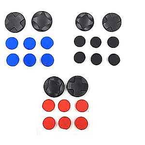 Melocyphia Silicone Joystick Cap Cover Thumble Stick Grips Cap with Cross Key D-Pad Button for PS Vita 1000 2000 PSV 1000 2000 (Black)
