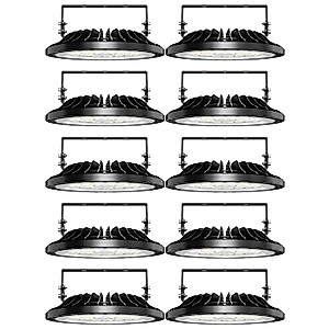 UFO LED High Bay Lights 100W 10 Packs,Super Bright 10000LM High Bay LED Shop Lights,6500K Daylight High Bay LED Lights,Waterproof High Bay Lighting,LED High Bay Light for Factory Warehouse Workshop