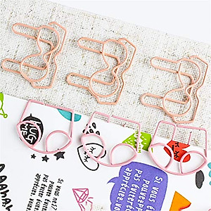 12pcs Cartoon Paper Clips Funny Underwear Shape Office Supply Accessories Cute Paper Needle Multicolor Bookmark (Bra)