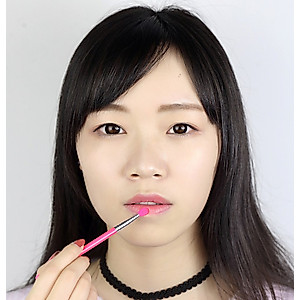 LORMAY 7 Pcs Silicone Brush applicator kit for UV Resin Epoxy Art Crafting and Cream Makeup Products (Red)