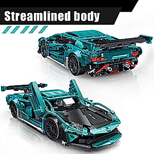 Mesiondy Sports Car Building Blocks Toys Boys or Adults Kits，1:14 MOC Building Set Raceing Car Model,Super Cars for Boys Age 12+ (1488Pcs)