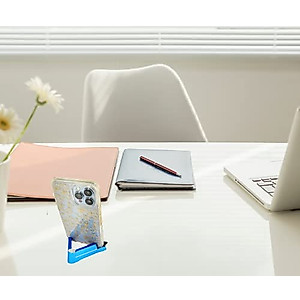 JBGold Foldable Aluminum Cell Phone Holder Stand for Desk (Silver) Portable Phone Stand