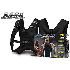 Aduro Sport Weighted Vest Workout Equipment, 4lbs/6lbs/12lbs/20lbs/25lbs Body Weight Vest for Men, Women, Kids (20 Pounds (9.07 KG))