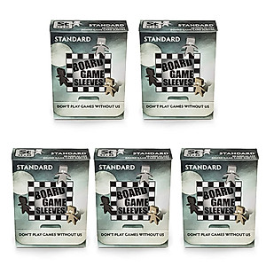 5 Packs Arcane Tinmen Non-Glare Board Game Sleeves 50 ct Standard Size Card Sleeves Value Bundle!