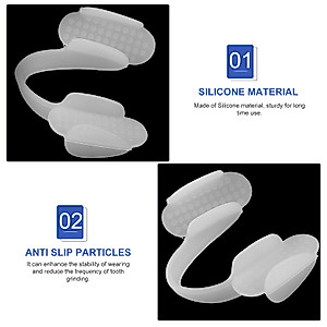 HEALLILY Clear Mouth Grinds, Silicone Dental Mouth Guard Teeth Splint Protector for Preventsing Night Teeth Grinding Bruxism Clenching