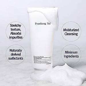 PYUNKANG YUL Cleansing Foam - Korean Facial Wash for All Skin Types - Zero-irritation Face Washer extracted from Coconut - Moisturized Skin & Creating Moisture Barrier after Cleansing - 5.1 Fl. Oz