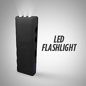 GUARD DOG SECURITY Hornet+ Mini Stun Gun Keychain - Stun Gun Flashlight Now with Battery Life Indicator - Personal Defense Equipment – Rechargeable (Black)
