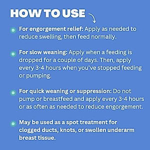 CaboCréme Cabbage Breast Cream for Engorgement, Breastfeeding, Weaning Support, and Suppression of Breast Milk | OB-GYN Created, Breastfeeding Mother Approved, Postpartum Essential