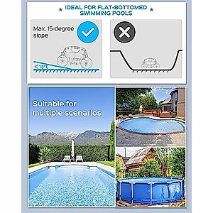 WYBOT Sophisticated Cordless Robotic Pool Cleaner, with 130mins Working Time, Pool Vacuum for Above Ground Pools, Strong Suction, LED Indicator, Ideal for Pools Up to 1300 Sq.ft