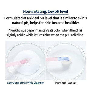 ETUDE SoonJung pH 6.5 Whip Cleanser 5.1 fl. oz. (150ml) 21AD | Soft Bubble Hydrating Vegan Facial Cleanser for Sensitive Skin | Fragrance-Free Low-pH Korean Cleansing Wash | K-Beauty | Vegan