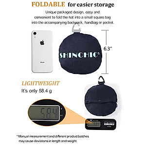 Waterproof Sun UPF 50+ Bucket Hat UV Protection Packable Brimmed Boonie for Women Men Summer Lightweight Hiking Outdoor Cap Navy Blue