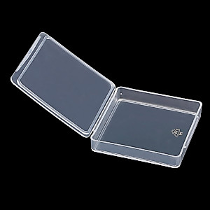 Farmer Mani 12 Pieces Square Empty Mini Clear Plastic Storage Containers with Lids for Tiny Items and Other Craft Projects.(1.85 x 1.85 x 0.32 inch)