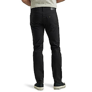 Lee Men's Extreme Motion Slim Straight Jean Black 32W x 30L