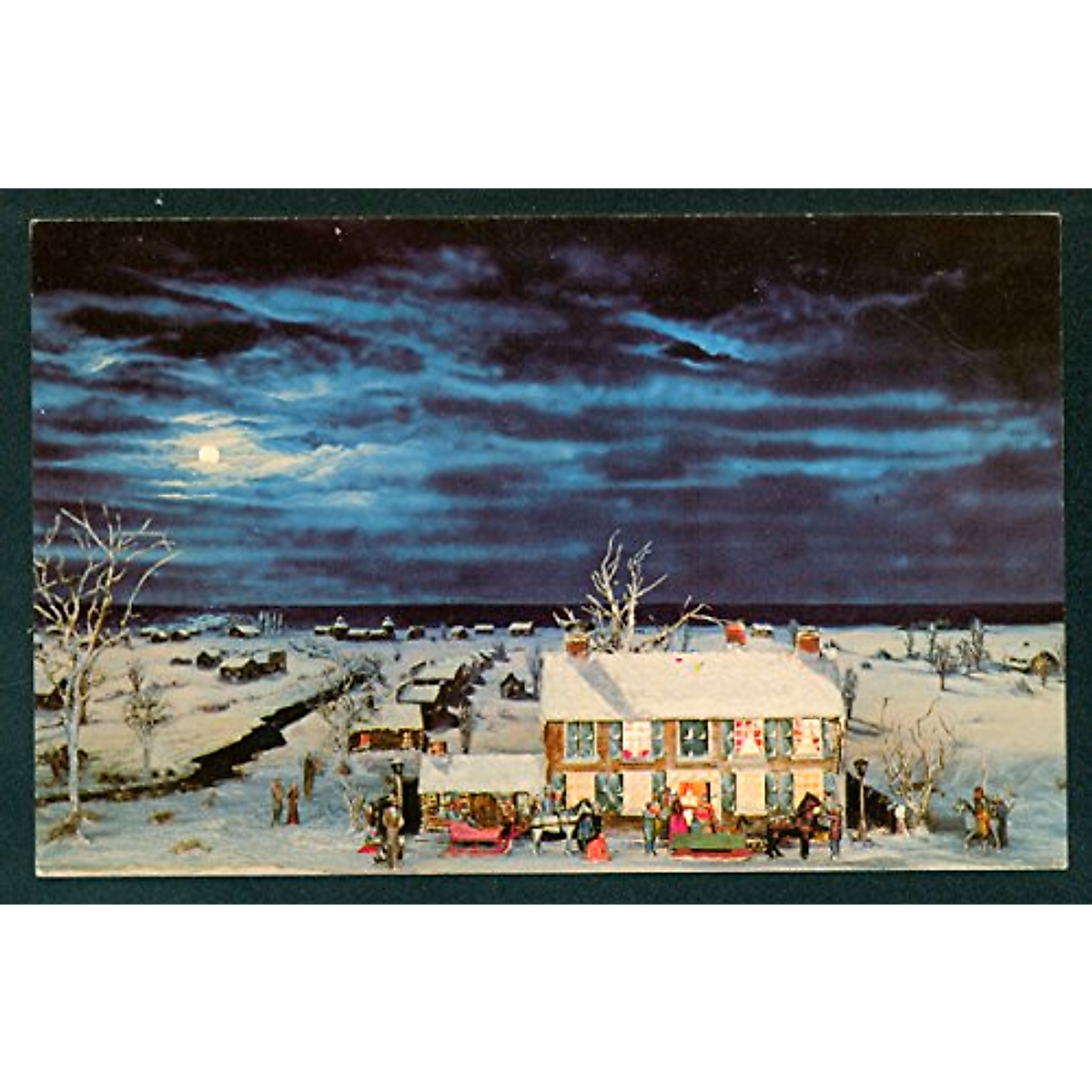 Chicago Historical Society Sauganash Hotel Diorama Vintage Postcard