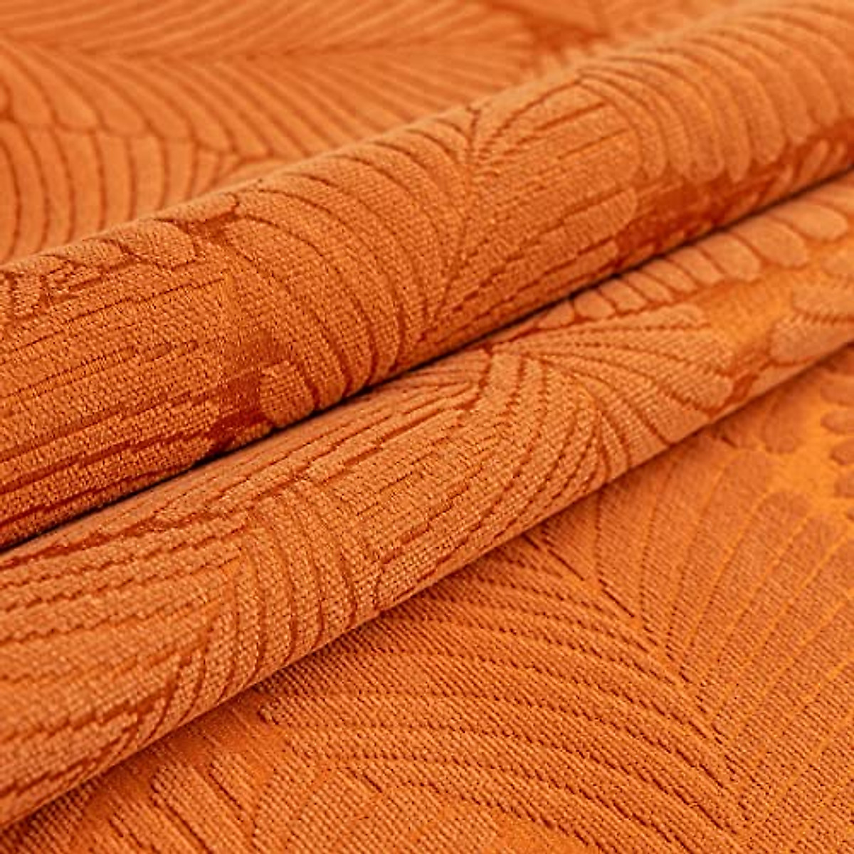 Tufted Chenille Sofa Couch Covers Palm Leaf Sectional Couch Covers Sofa Slipcover for Dogs Cats Pet Love Seat Recliner Leather L Shaped,Armrest Backrest Cover(Orange,43"x94")