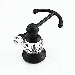 Ruddock YR6-1 Antique Oil-rubbed Bronze Robe Hooks Bathroom Crystal Brass Towel Hooks Accessories,Copper Bathroom Hardware