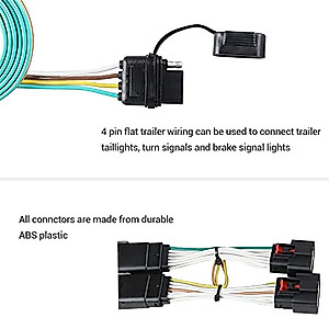 Oyviny 4 Way Trailer Wiring Harness 56407 for 2018-2023 Jeep Wrangler JL/2020-2023 Jeep Gladiator, Wrangler JL Trailer Wiring Harness for Jeep JL Towing