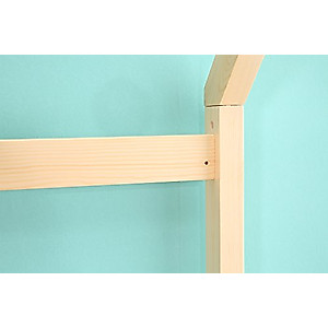 Bestmart INC Toddler Montessori Floor Bed, Twin Size House Bed Frame for Kids Floor Bed Children Bedroom Furniture, Pine Wood Non-Toxic