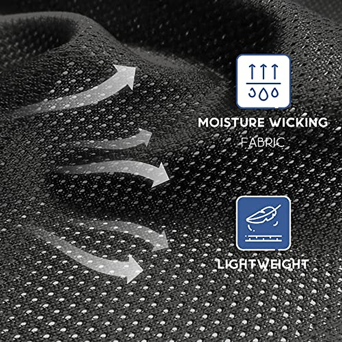 Pico Textiles 1 Yard - Black Polyester Micro Mesh Jersey Fabric - Sold by The Yard - Variety of Colors - Durable Athletic Mesh Fabric, Ideal for Sewing Soccer and Basketball Jerseys Uniforms