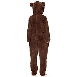 Halloween Dress Up Animal Cartoon Jumpsuit Unisex Fleece Brown Bear Onesie Size 5-6 Years