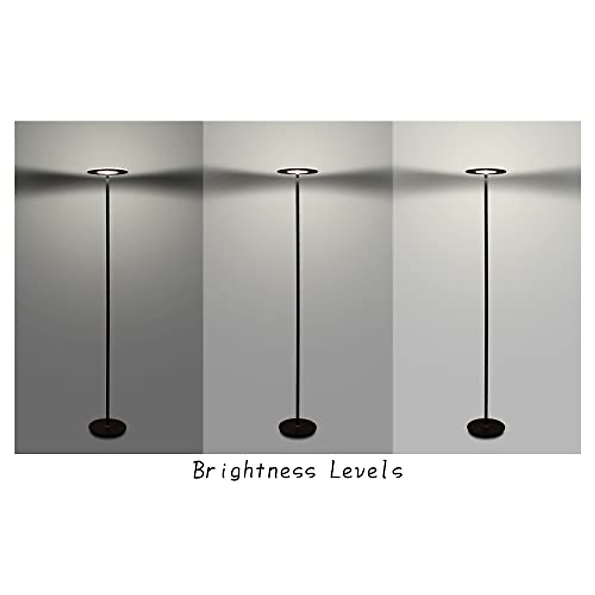 J&V Showroom LED Sky Floor Lamp -Dimmable Modern Design LED Floor Lamp for Living Room, Bedroom, Porch, Office, Study Room, Hotel, Black