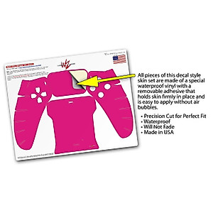 WraptorSkinz Skin Wrap compatible with Sony PS5 DualSense Controller Solids Collection Fushia (CONTROLLER NOT INCLUDED)