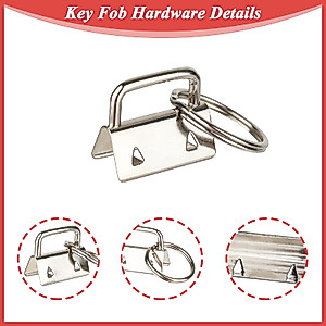 120 Pieces 1" Key Fob Hardware with 1 Key Fob Pliers Set Includeds 4 Colors Key Chain Hardware for Wrist Strap, Key Chain, Lanyard Keychain Making Hardware Supplies
