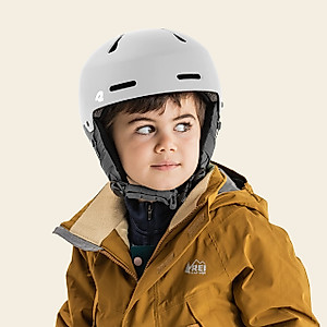 Retrospec Comstock Youth Ski & Snowboard Helmet for Kids - Durable ABS Shell, Protective EPS Foam & Cooling Vents - Adjustable Fit for Boys & Girls - Matte White, 48-51cm X-Small