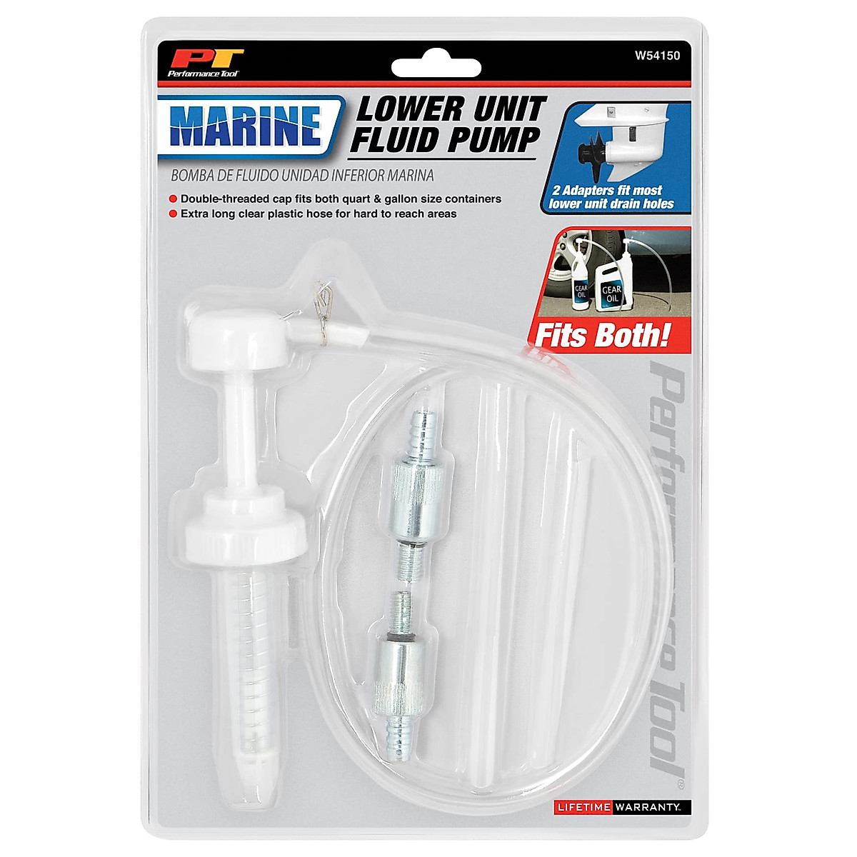 Performance Tool W54150 Marine Lower Unit Fluid Pump for Quart and Gallon Size Bottles