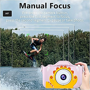 Digital Cameras for Kids Compact Waterproof Action Camera Ultra HD Video, 20MP Frame Grabs, Image Sensor, Live Streaming, Stabilization，Digital Camera Full HD Video Camera (Color : A)