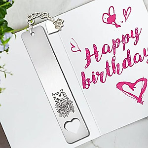 Owl Funny Bookmarks,Bookmark Tassels for Women, Book Lover, Bookworm, Graduation, Teens, Kid, Daughter, Son, Teacher, Book Accessories, Reading Gifts, Book Gifts-WB43