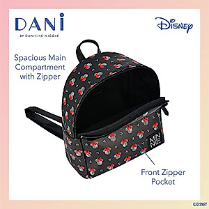 Danielle Nicole DANI Disney Minnie Mouse with Ears Backpack, Small Bookbag, Black, 9 Inch