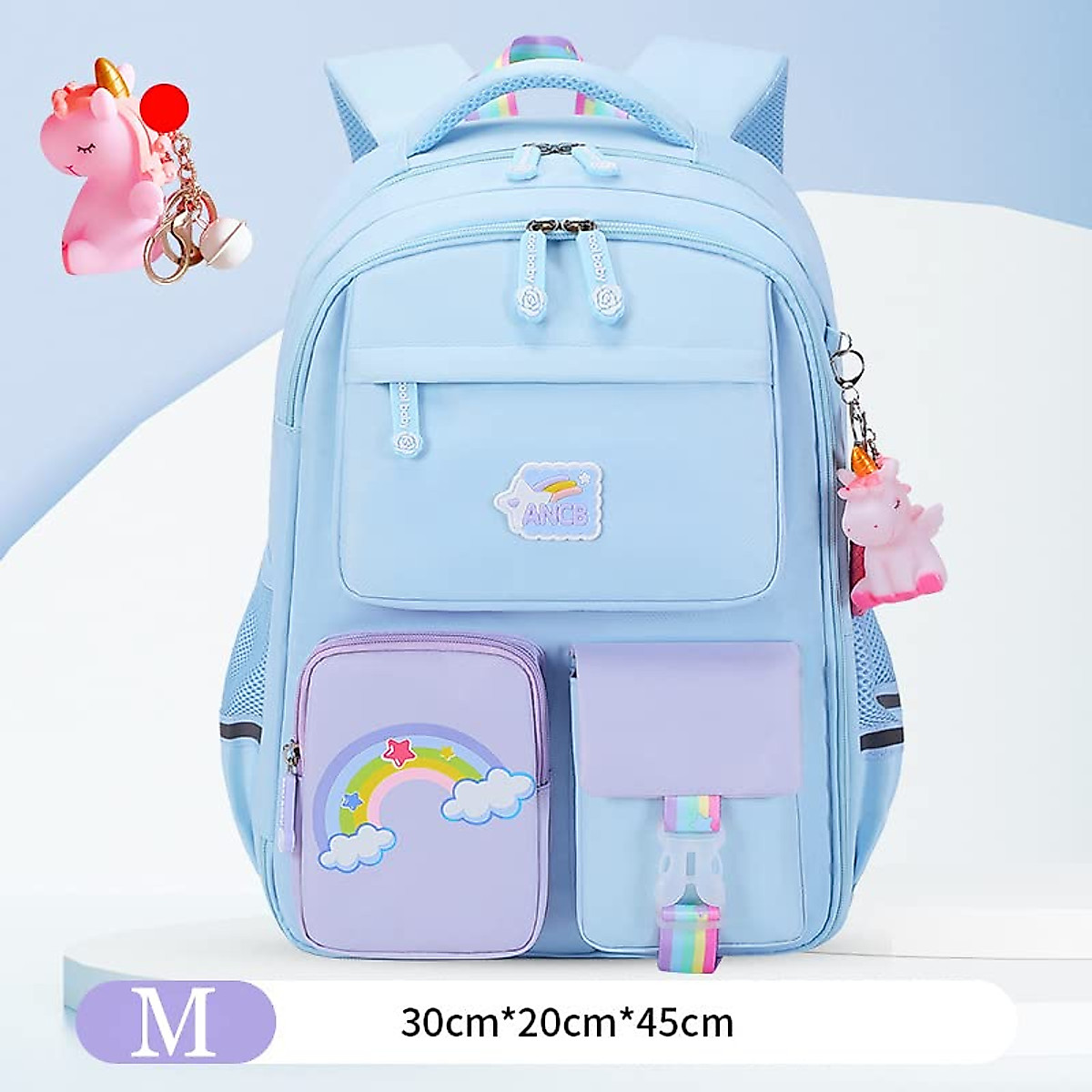 Travel Laptop Backpack Unicorn Waterproof Backpack School Laptop Bag Blue Medium