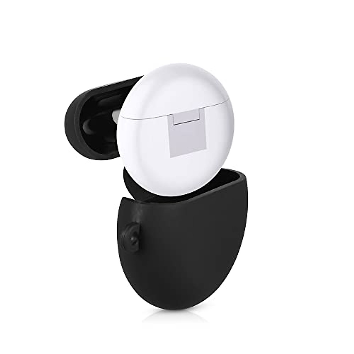 kwmobile Case Compatible with Huawei FreeBuds 3 Case - Silicone Cover Holder for Earbuds - Black