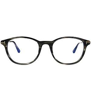 Eyeglasses Tom Ford FT 5553 -B 056 Shiny Striped Black & Grey, Rose Gold/Blue B, Shiny Striped Black Grey, 50-19-145