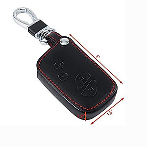 Partol Key Fob Case for Lexus Leather Keyless Entry Remote Control Key Fob Cover Case Replacement Fit Lexus ES300 ES330 ES350 RX350 RX300 IS300 IS250 GX470 GX460 lS460 GS300 GS400 GS350 NX GX