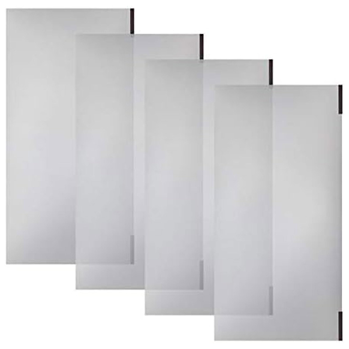 Origami Magnetic Shelf Liners For Wire Shelves & Wire Shelving | R5 Series Collapsible Foldable 4-Shelf Large Heavy Duty Storage Rack (4 Pack) | Clear