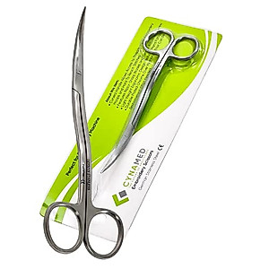 Cyanmed 1 Ea Premium 6 Inch Bent Handle Curved Embroidery Scissors-Perfect for Machine Embroidery Stainless Steel Light weight