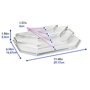 byAlegory Acrylic Mini Perfume & Mini Scented Oils Organizer & Vanity Display 4 Tiers for Storing Mini, Travel Size, Rollerball Beauty Perfume Bottles - Clear