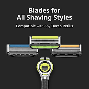 Dorco Pace 6 Pro 3D Motion Razor System - 1 Handle + 9 Cartridge Set