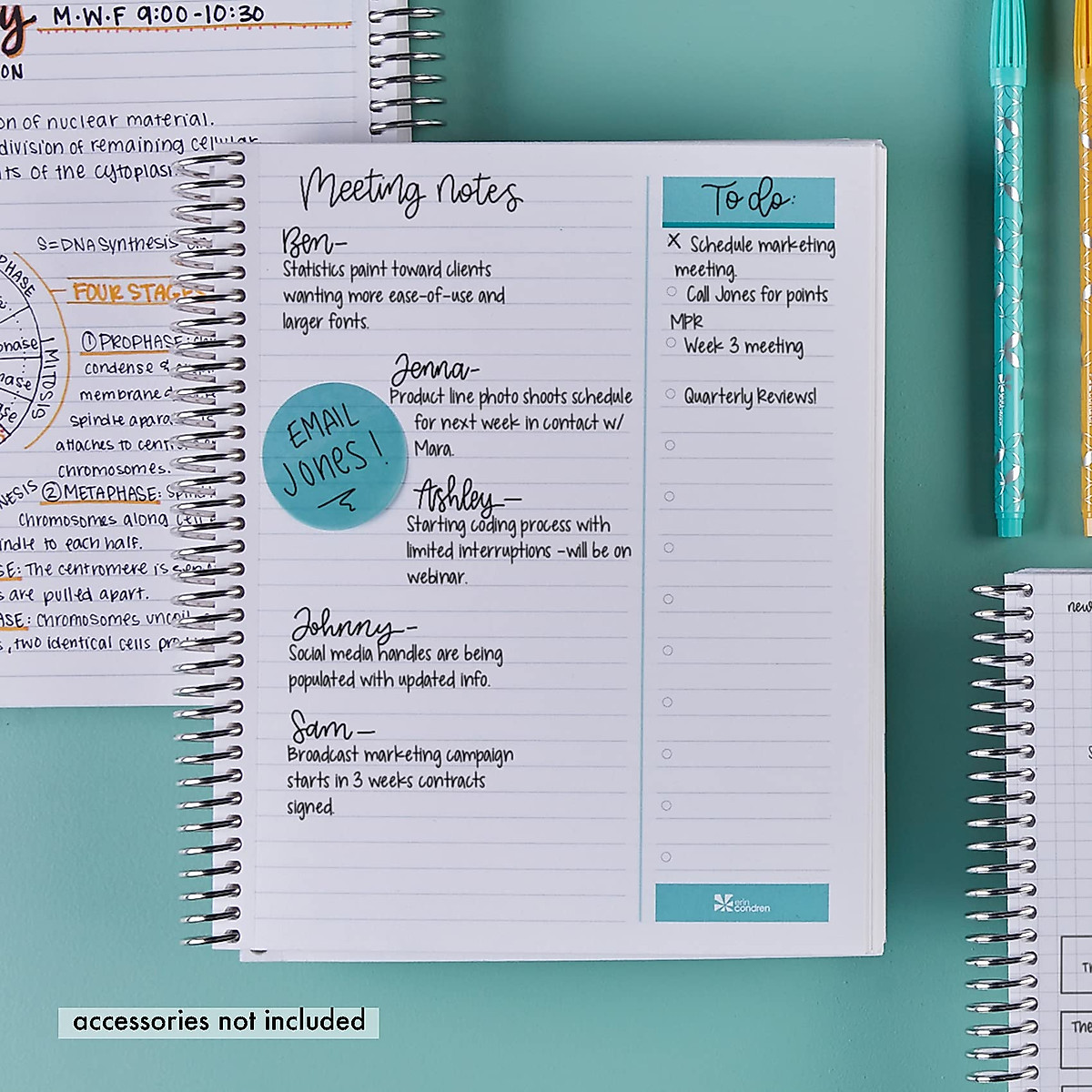 Erin Condren 7" x 9" Spiral Bound Notebook Productivity - Hello Kitty Cruisin - 160 Page Notebook. 80 lb. Thick Mohawk Paper Lay Flat Scheduling, Focus & Time Management Planner