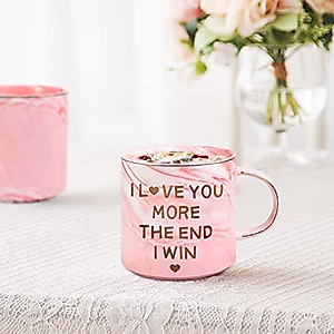 Mothers Day Gifts for Mom,Mom Gifts for Her Women Wife,Funny Gifts Novelty Gag Personalized Gifts Ideas,Graduation Gifts for Women on Birthday/Christmas/Valentine's Day Pink Marble Coffee Mug-12 OZ