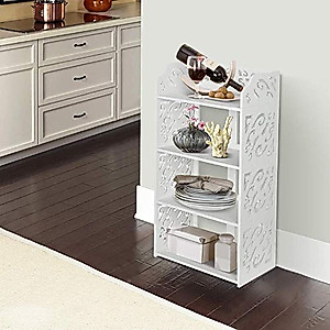 Small Shoe Rack for Entryway, 4 Tier Modern White Shoe Storage Shelf Wood Narrow Shoe Stand Organizer for Home Living Room Bedroom Hallway Closet