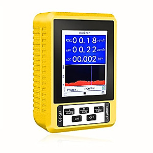 Geiger Nuclear Radiation Detector, Ionizing Radiation Tester 2 in One, Nuclear Radiation Tester Radiation Dose Alarm, Small Portable High-Precision Detector Suitable for Home Improvement