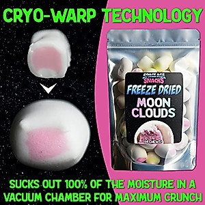 Premium Freeze Dried Candy - Moon Clouds Freeze Dried Candy Shipped in Box for Extra Protection - Space Age Snacks Freeze Dry Candy Freetles for All Ages (4 Ounce)