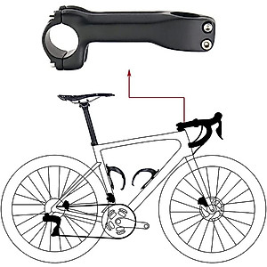 ZECHAO Carbon Mountain Bike Stem,60/70/80/90/100/110/120mm Road Bike Bike Stem UD Matte Stem Bike Stem (Color : 17 Degree, Size : 110mm)