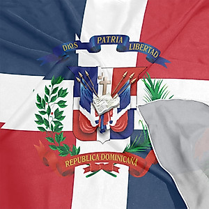 Women's Fashion Silk Scarf Dominican Republic Flag Square Satin Headscarf Neck Scarf Head Hair Wraps